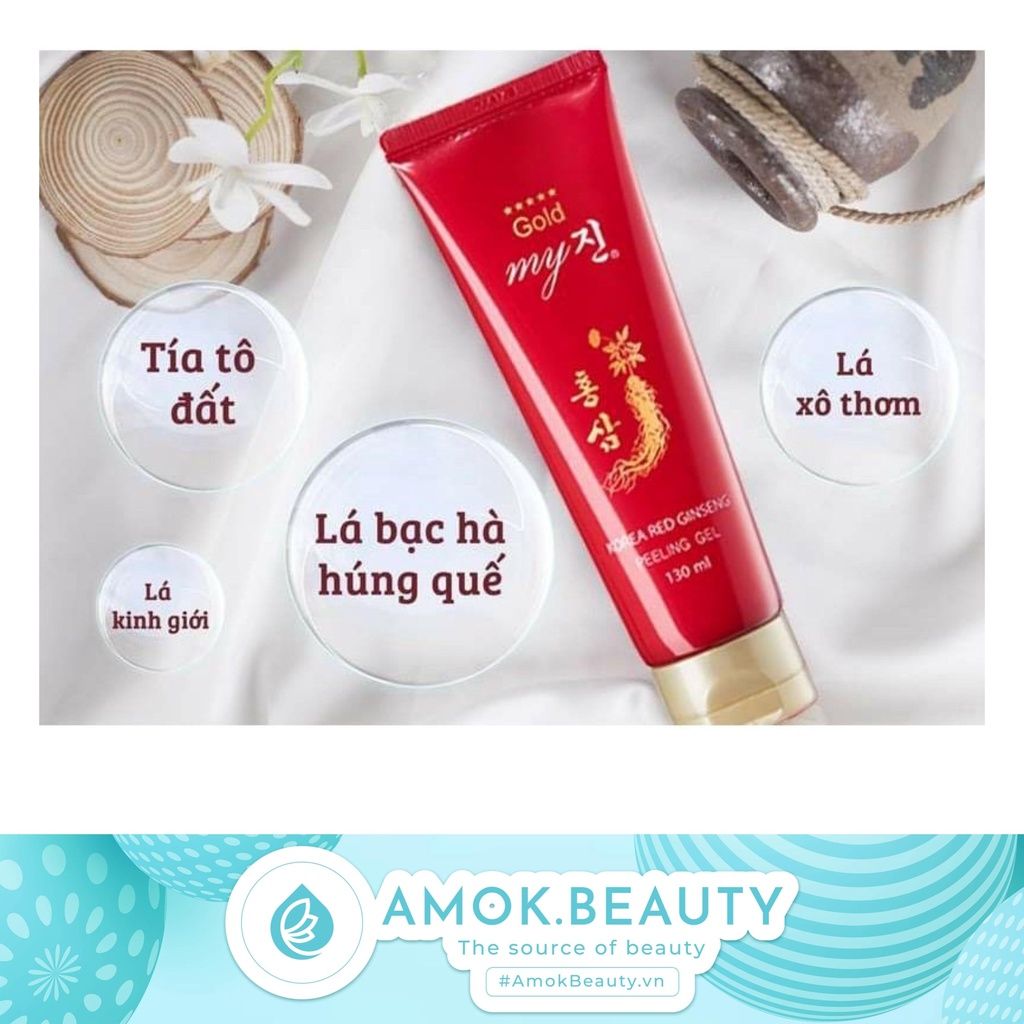 Tẩy Tế Bào Da Chết Sâm Đỏ My Gold Korea Red Ginseng Peeling Gel 130ml – Amok.Beauty