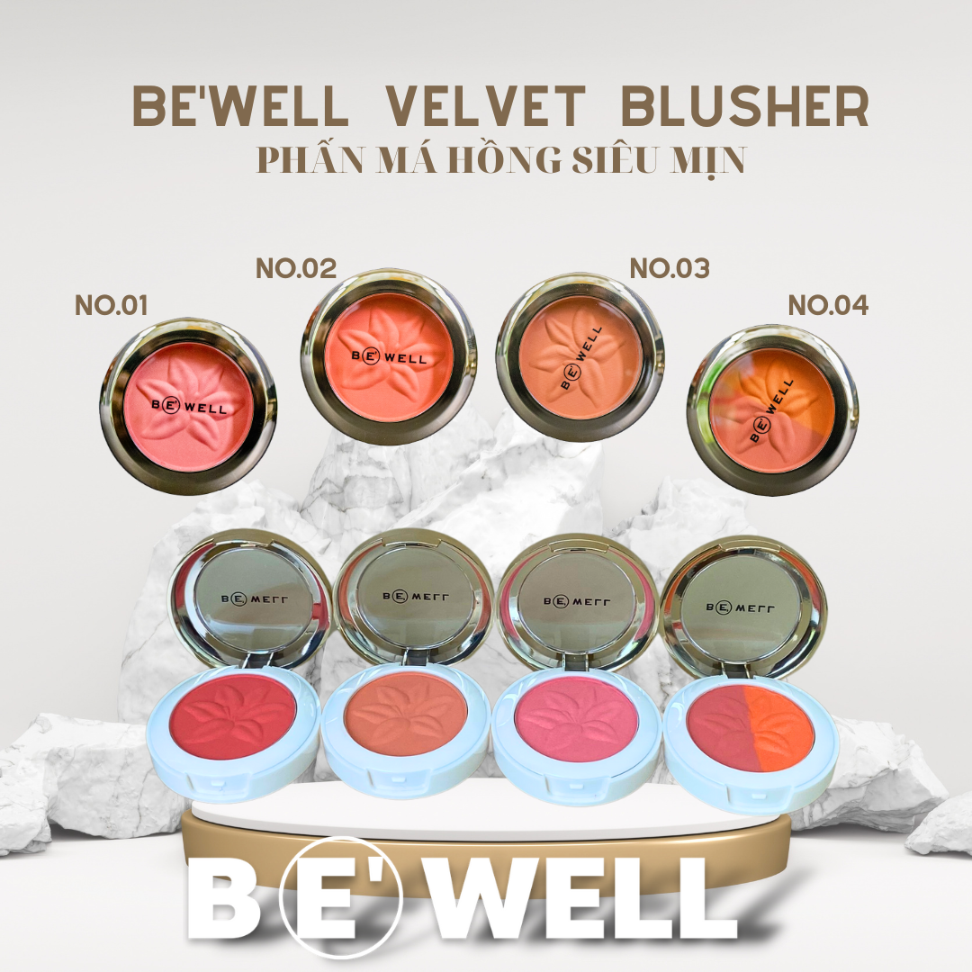 Phấn má BE'WELL Velvet Color Blusher [NEW] – Amok.Beauty