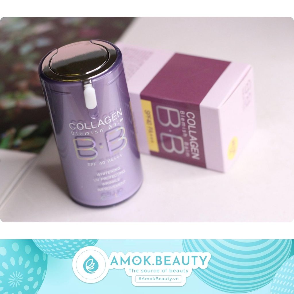 Kem nền BB Collagen Cellio 40ml ( Tím) – Amok.Beauty