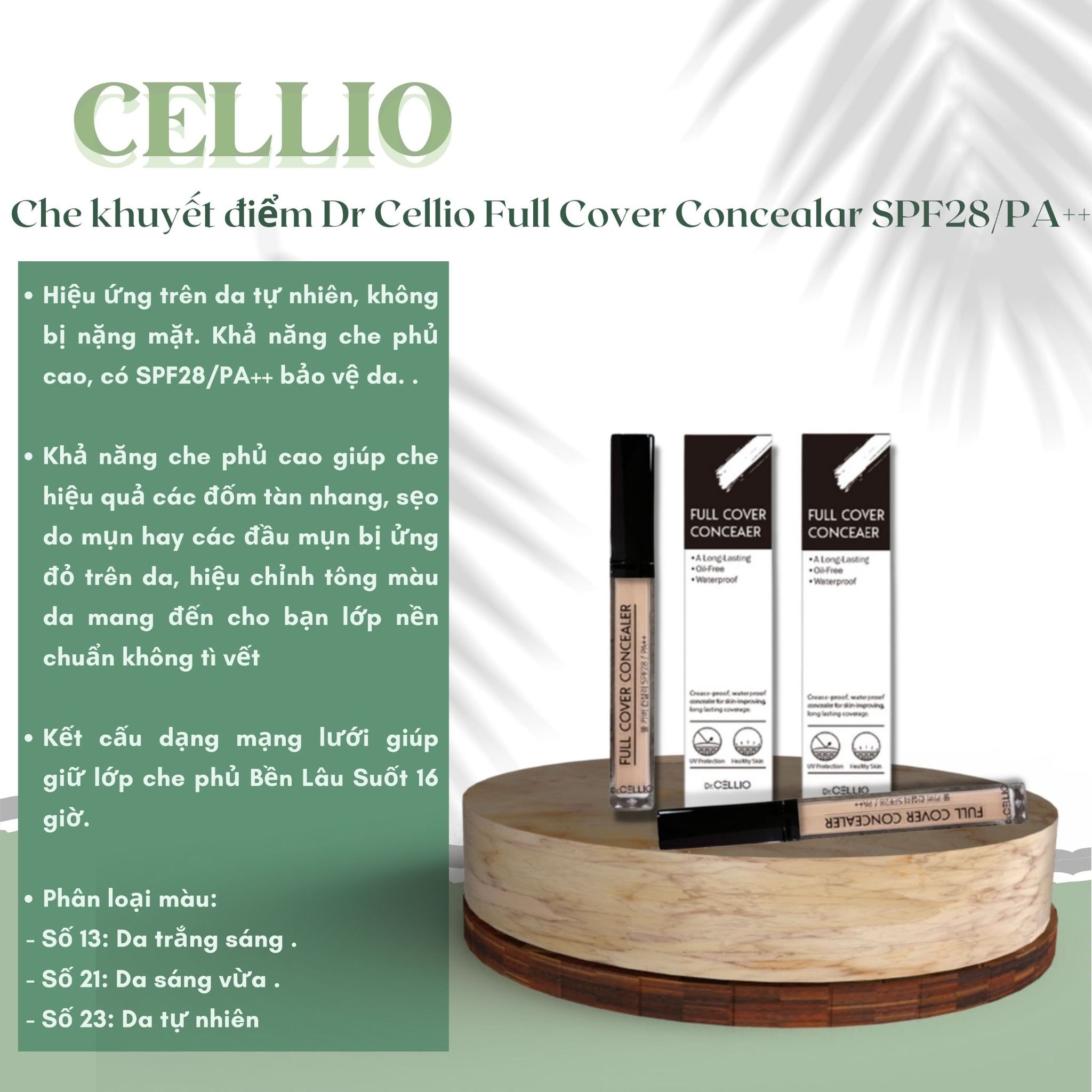 Che khuyết điểm Dr Cellio Full Cover Concealar SPF28/PA++ – Amok.Beauty