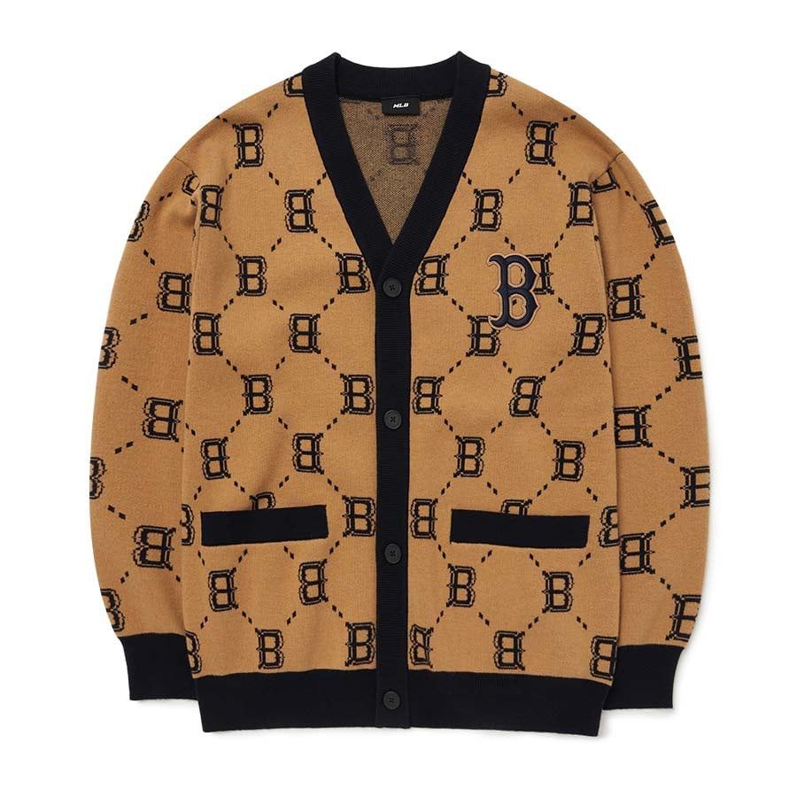Áo Cardigan MLB Monogram Cardigan New York Yankees 3AKCM0224-43BGS ...