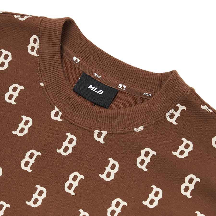 Áo MLB Monogram Overfit Sweatshirt Boston Red Sox 3AMTM0224-43BRD ...