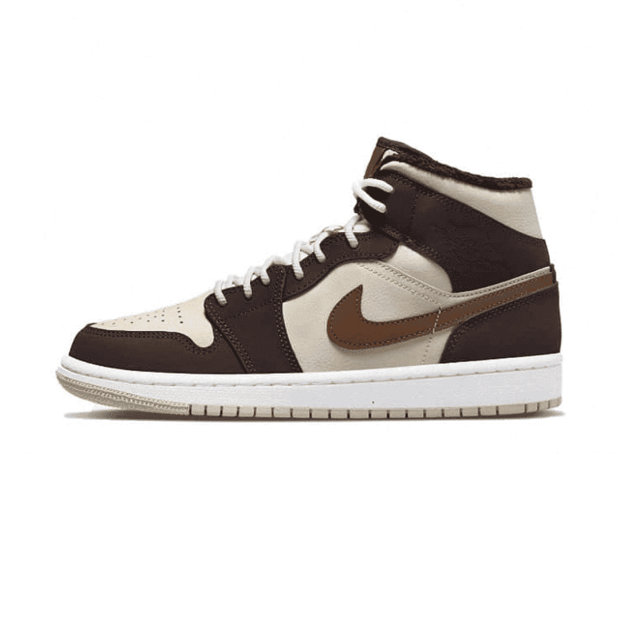 Giày Nike Air Jordan 1 Mid Cream/Dark Chocolate DO6699-200 - Deestore.vn