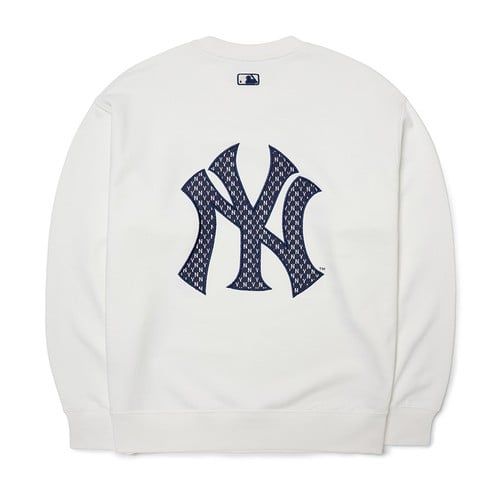 Áo MLB Monogram Logo Overfit Sweatshirt New York Yankees 3AMTM0124-50I ...