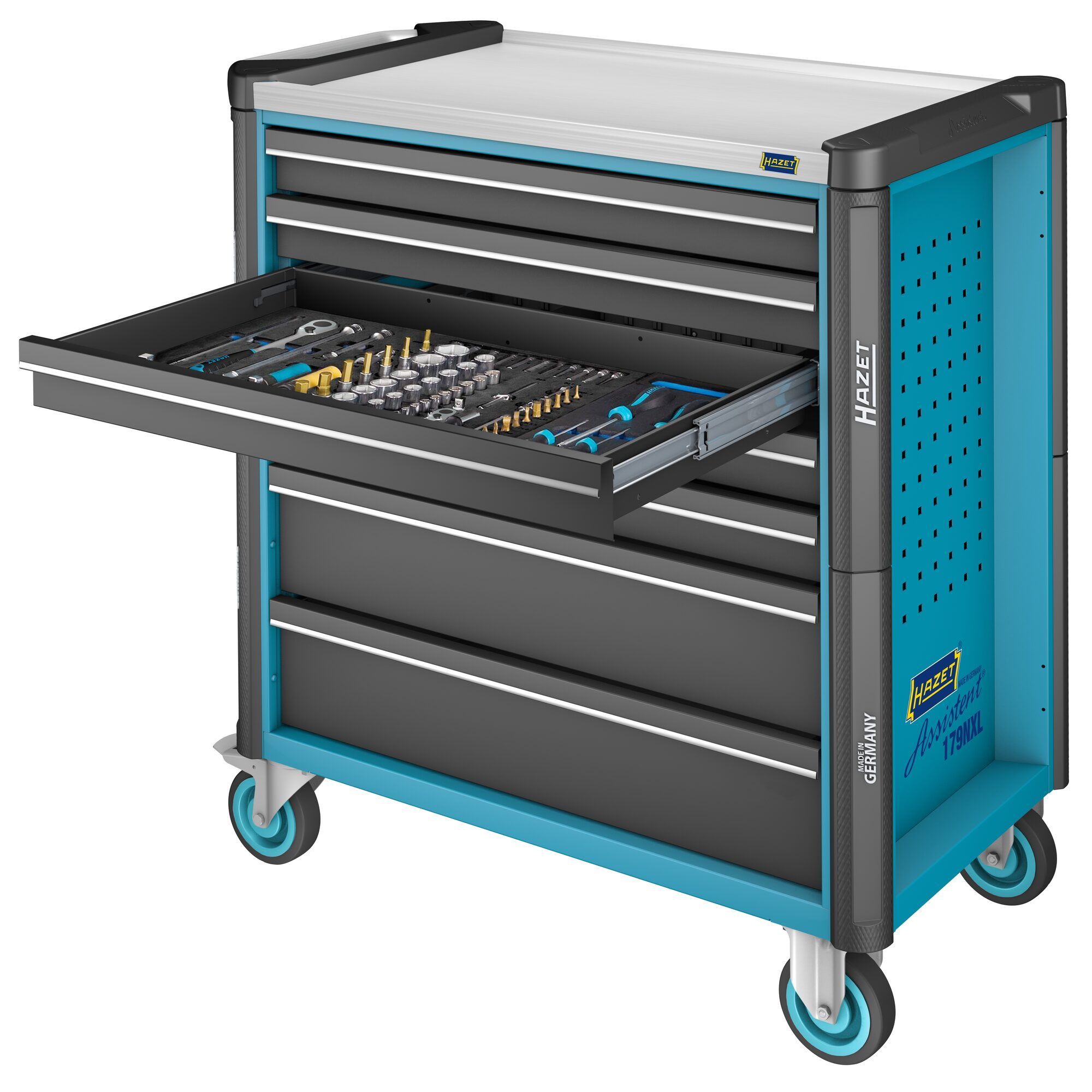 XE ĐẨY ĐỰNG DỤNG CỤ 8 NGĂN 243 CHI TIẾT HAZET 179NXL-8-VW – germantools