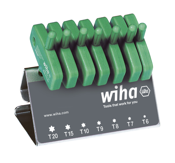 Bộ lục giác đầu sao tay cầm chìa khóa 8 chi tiết T6 - T20 Wiha 25624 – germantools