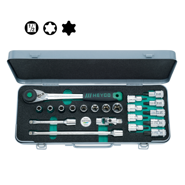 Bộ tuýp và đầu vặn vít 20 chi tiết Heyco 57-0010 – germantools