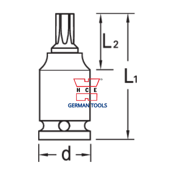 ĐẦU TUÝP CHỊU LỰC MŨI VÍT SAO 1/2" TORX T60 ITX K 19 T60 GEDORE NO. 6 ...