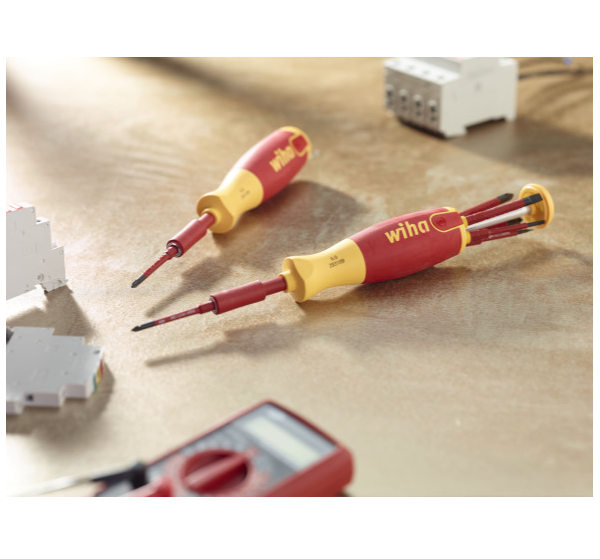 Bộ tua vít dẹp , bake LiftUp electric cách điện 6 slimBits Wiha 38612 ...