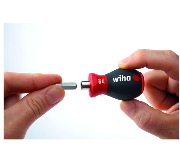 Bộ tua vít dẹp, hoa thị ngắn 6 đầu vít có nam châm 1/4'' Wiha 33746 ...