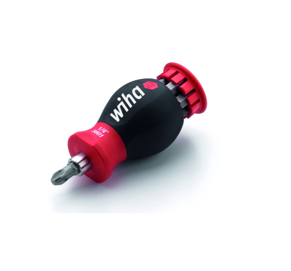 Bộ tua vít dẹp, hoa thị ngắn 6 đầu vít có nam châm 1/4'' Wiha 33746 ...