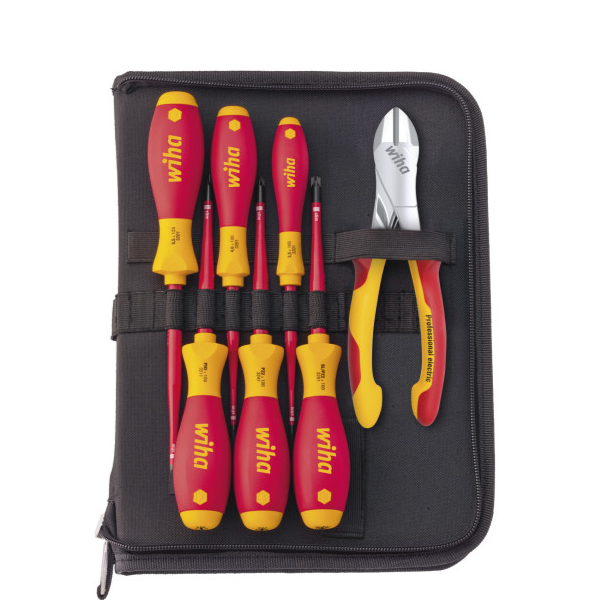 Bộ đồ nghề sửa chữa cách điện 1000V 8 chi tiết Wiha 38020 – germantools