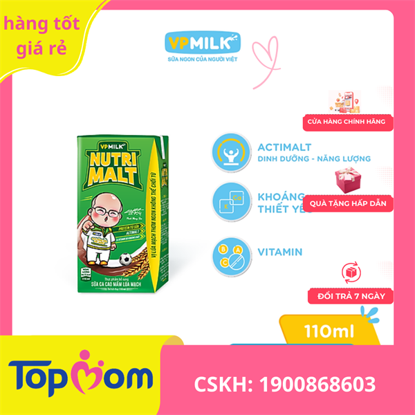 VPMILK Nutrimalt 110ml – Cửa hàng mẹ và bé topmom