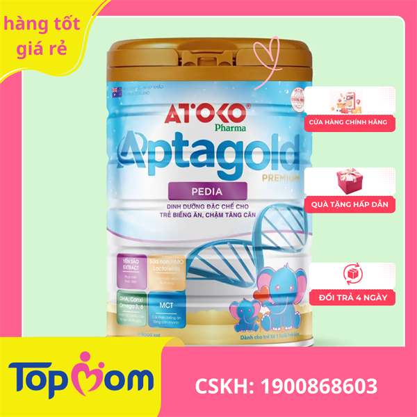 Aptagold pedia 900g premium – Cửa hàng mẹ và bé topmom