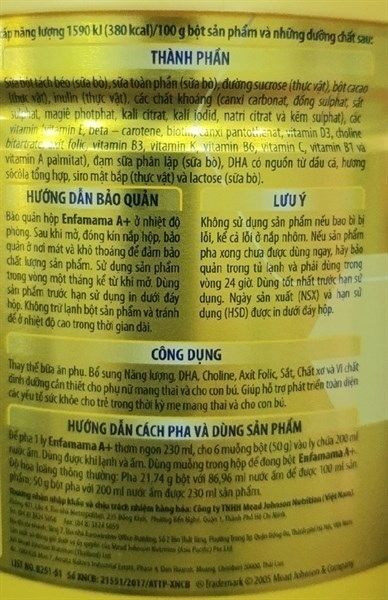 Enfa Mama Socola 830G – Cửa hàng mẹ và bé topmom