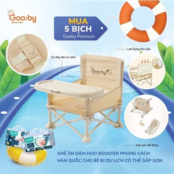 Ghế ăn dặm gấp gọn Gooby du lịch 7điểm đổi điểm – Cửa hàng mẹ và bé topmom