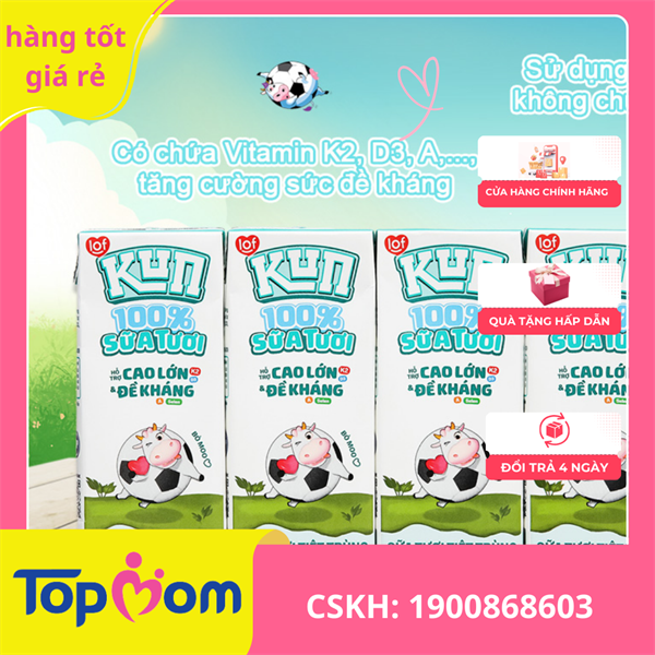 KUN SỮA TƯƠI 180ML – Cửa hàng mẹ và bé topmom