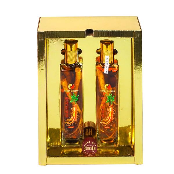 Bộ Đôi Bình Sâm Kỷ Tử, Sâm Táo Đỏ Hàn Quốc 500ml x 2 Chai