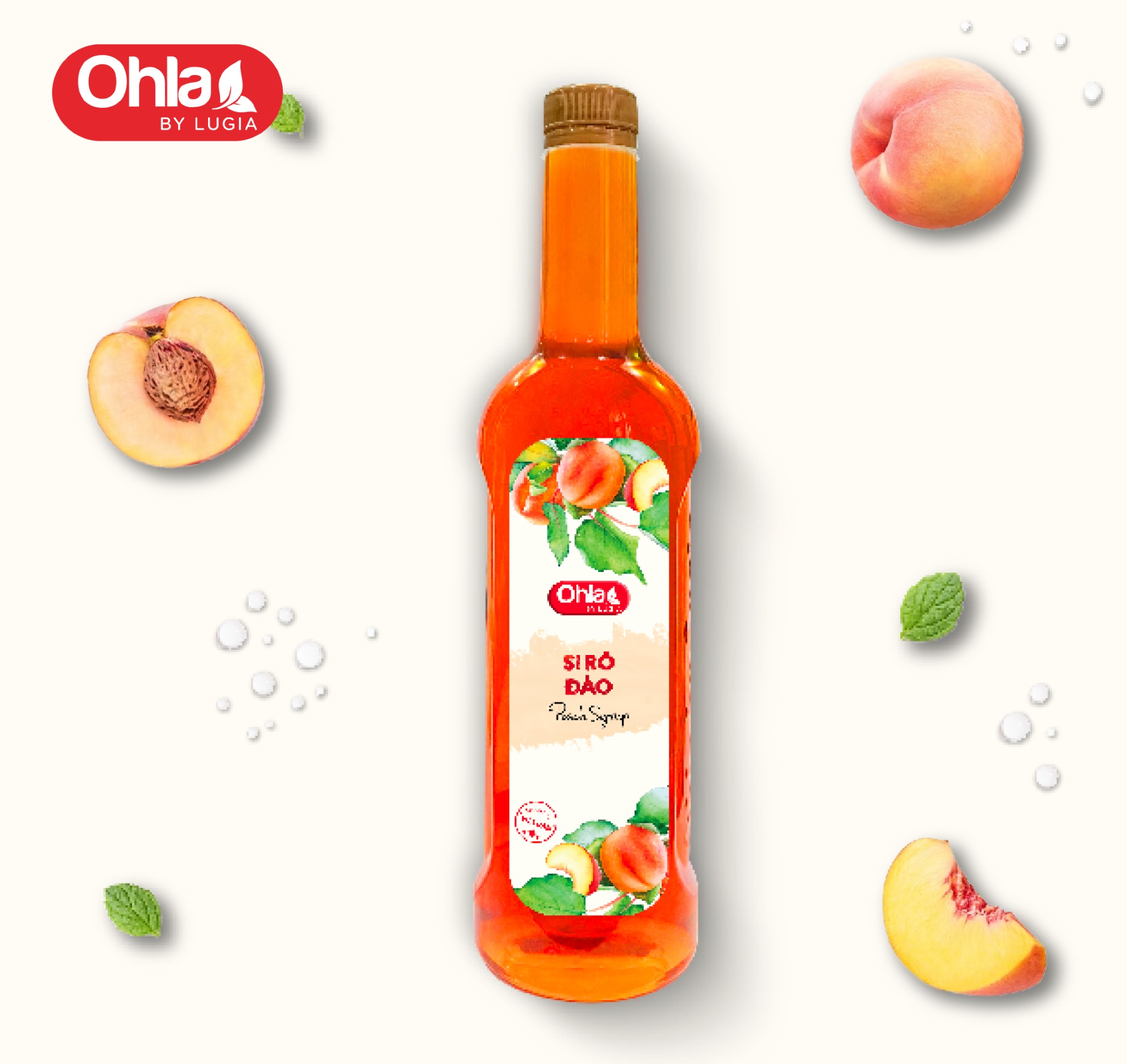 Siro Đào Ohla 780ml (chai nhựa)