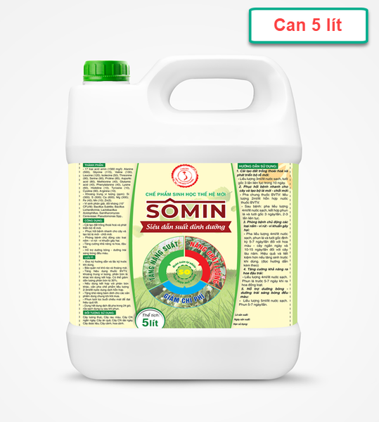 Chế phẩm VI SINH Somin can 5 lít – Shop Trùn Quế Củ Chi