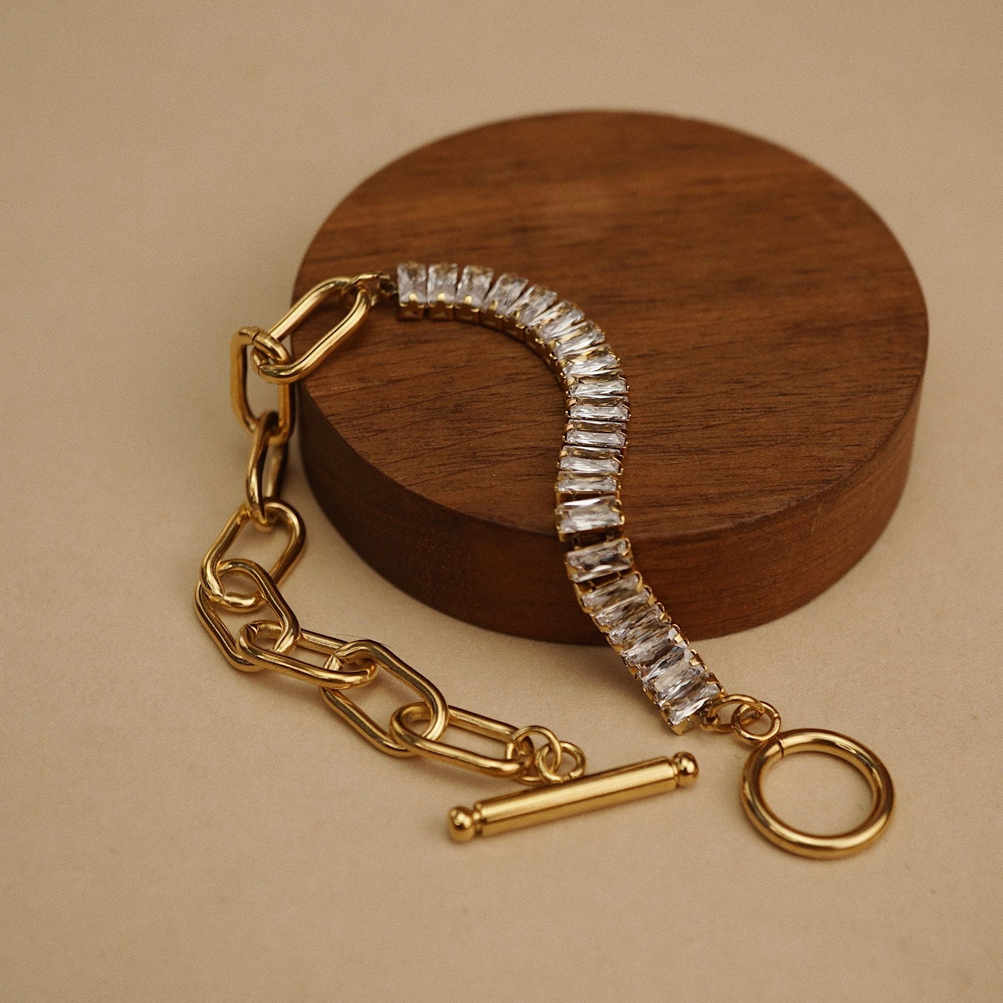 HALF TENNIS LINK CHAIN BRACELET L I T H E R A P Y