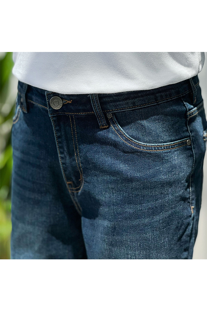 QUẦN JEANS NAM BY COTTON JEANS BASIC DARK BLUE