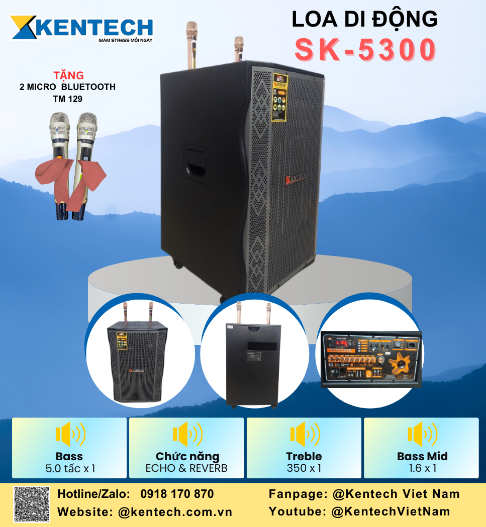 LOA DI ĐỘNG SK-5300 – Thiết Bị Âm Thanh