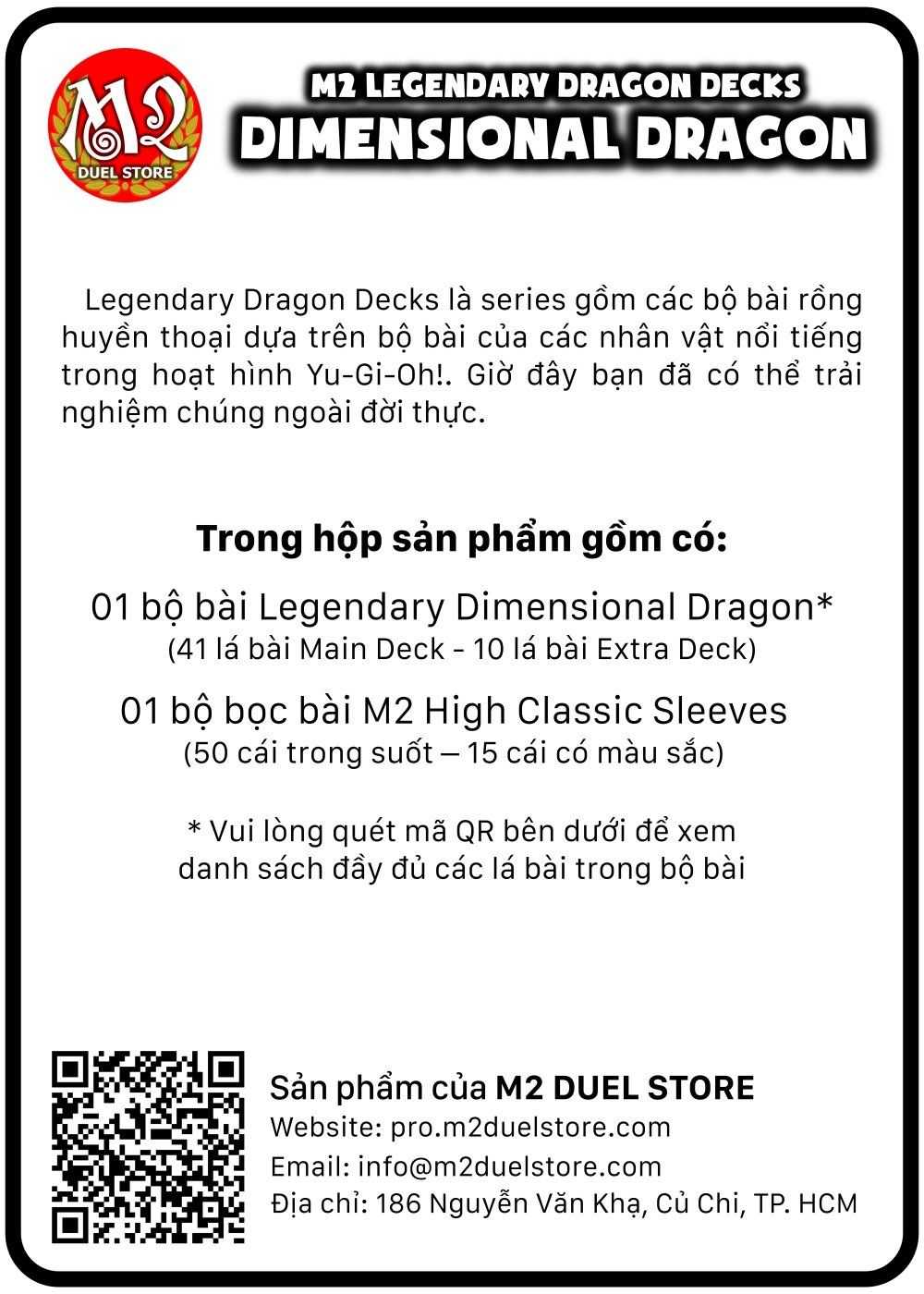 Hộp thẻ bài Legendary Dimensional Dragons Deck - M2 Pro - M2 DUEL Store