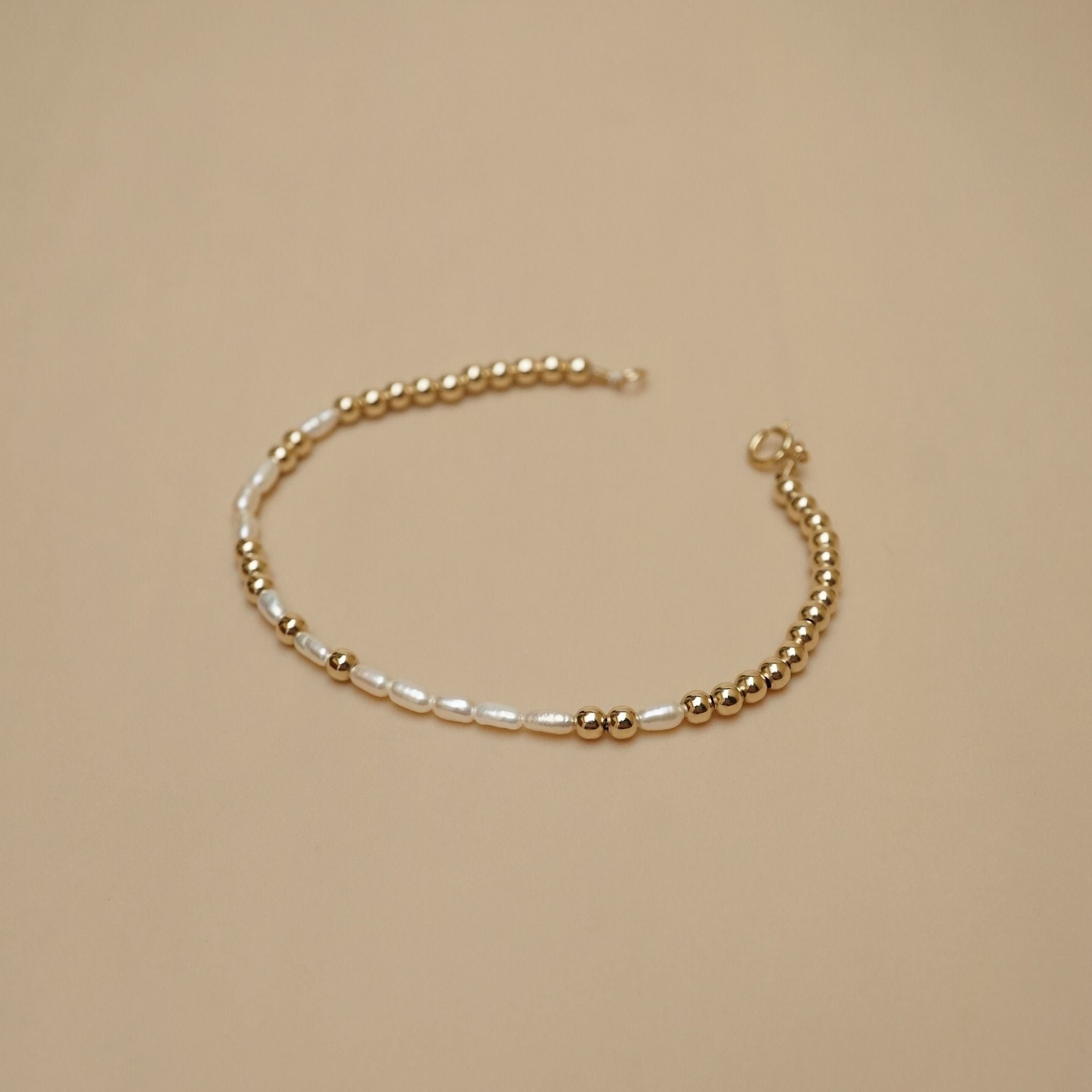 MORSE CODE BEADED PEARL BRACELET S A T E L L I T E