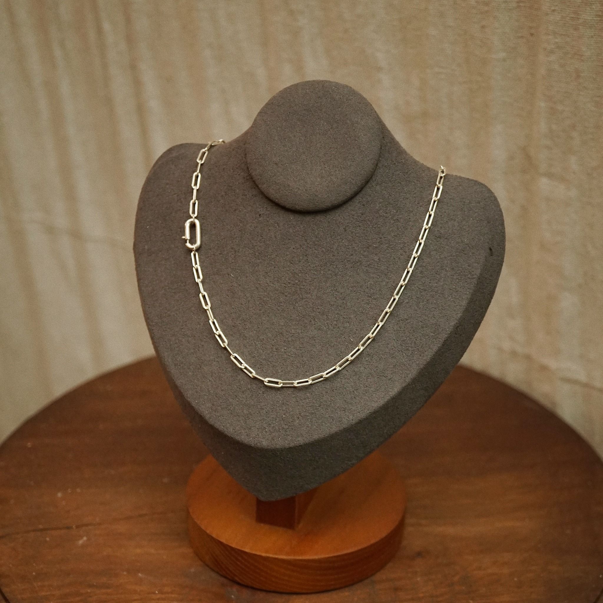 BOLD RECTANGLE - RECTANGLE SPRING LOCK NECKLACE (S) S A T E L L I T E