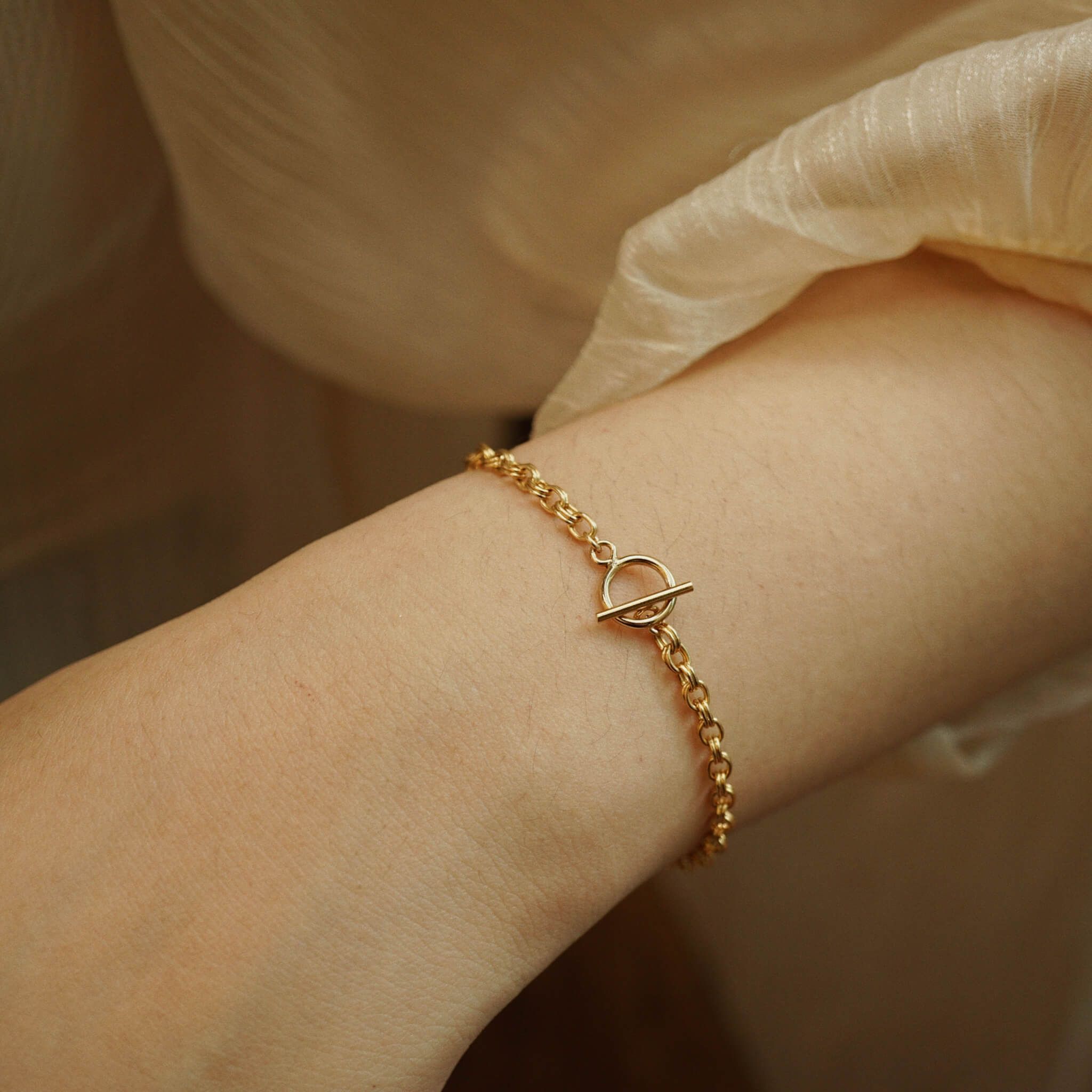 TOGGLE CLASP DOUBLE OVAL BRACELET S A T E L L I T E