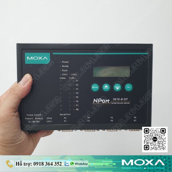 Nport 5610-8-DT Bộ chuyển đổi 8 cổng RS232 sang Lan Moxa Vietnam – Điện Công Nghiệp 247 - DienCN247