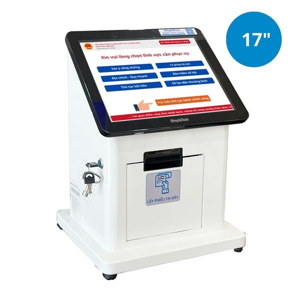 Máy Kiosk Mini In Số Thứ Tự S-Kiosk 17Lite | Nhỏ Gọn Phù Hợp Để Bàn