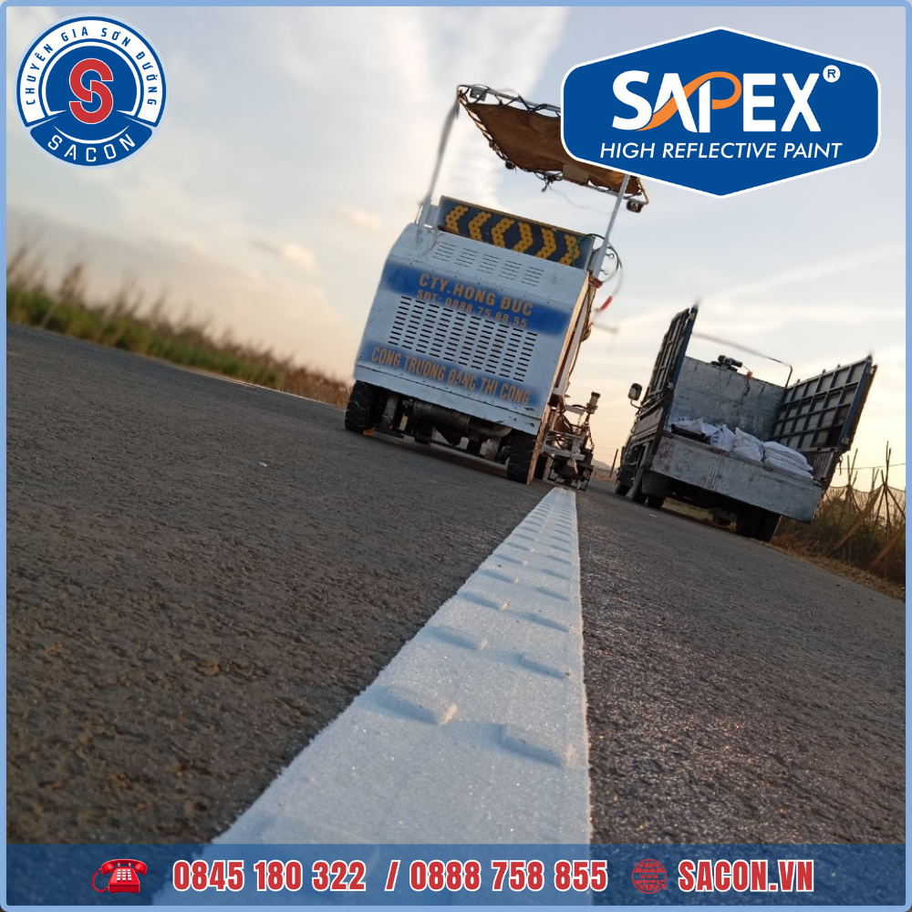 Sơn giao thông nhiệt dẻo phản quang cao SAPEX