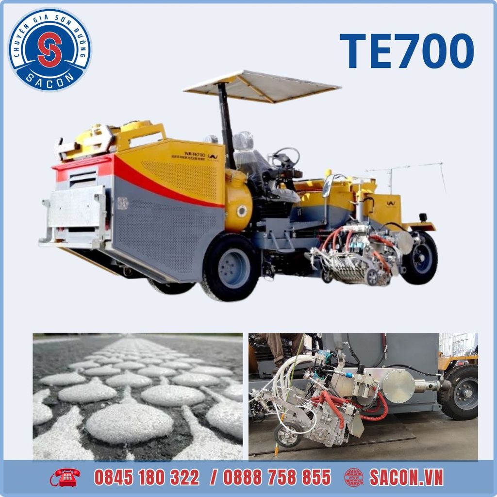 Máy thi công sơn đường tự động đa năng TE700