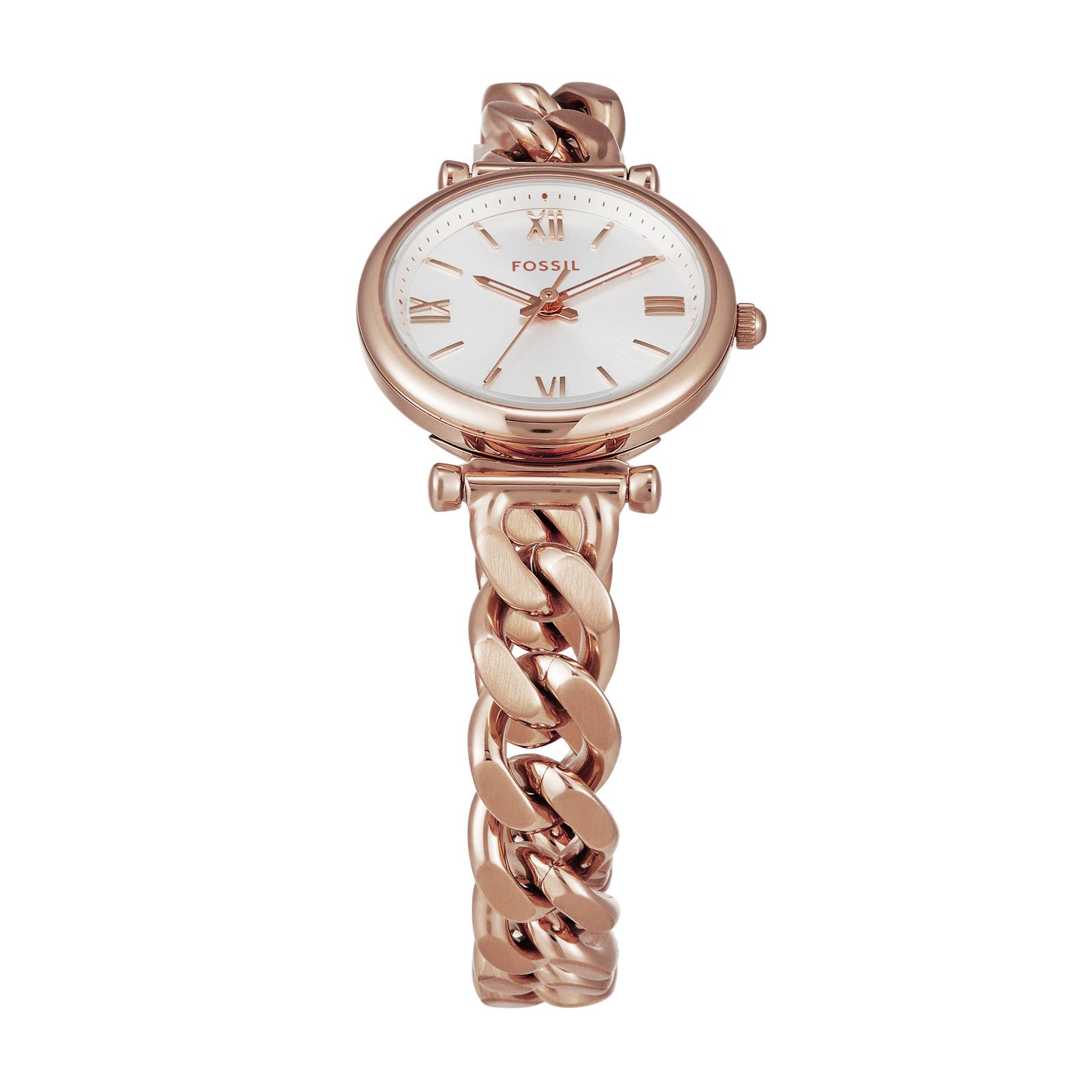Đồng Hồ Nữ Fossil Carlie Es5330 Dây Thép Không Gỉ Màu Vàng Hồng