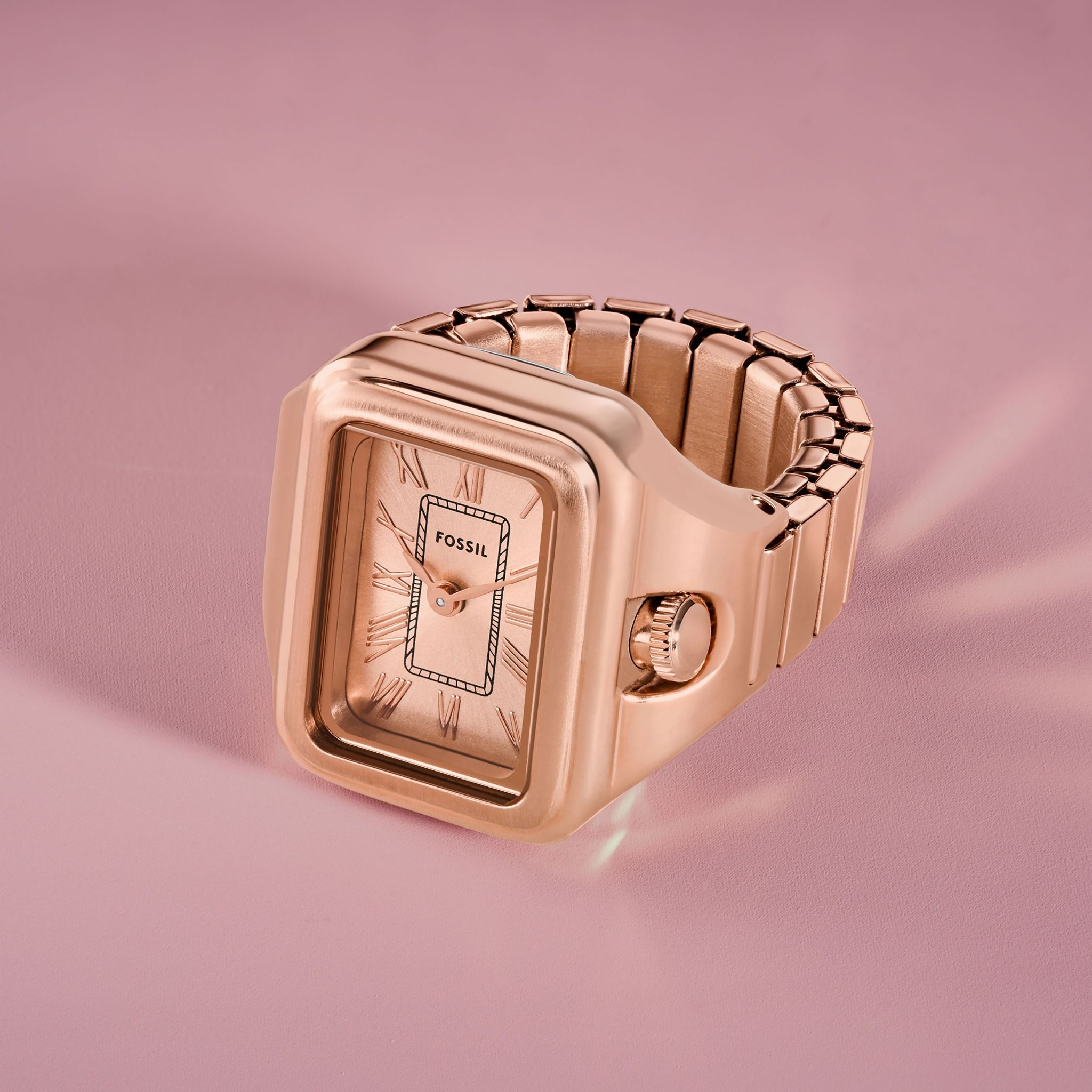 Nhẫn đồng hồ nữ Fossil RAQUEL WATCH RING ES5345 dây thép không gỉ-màu ...