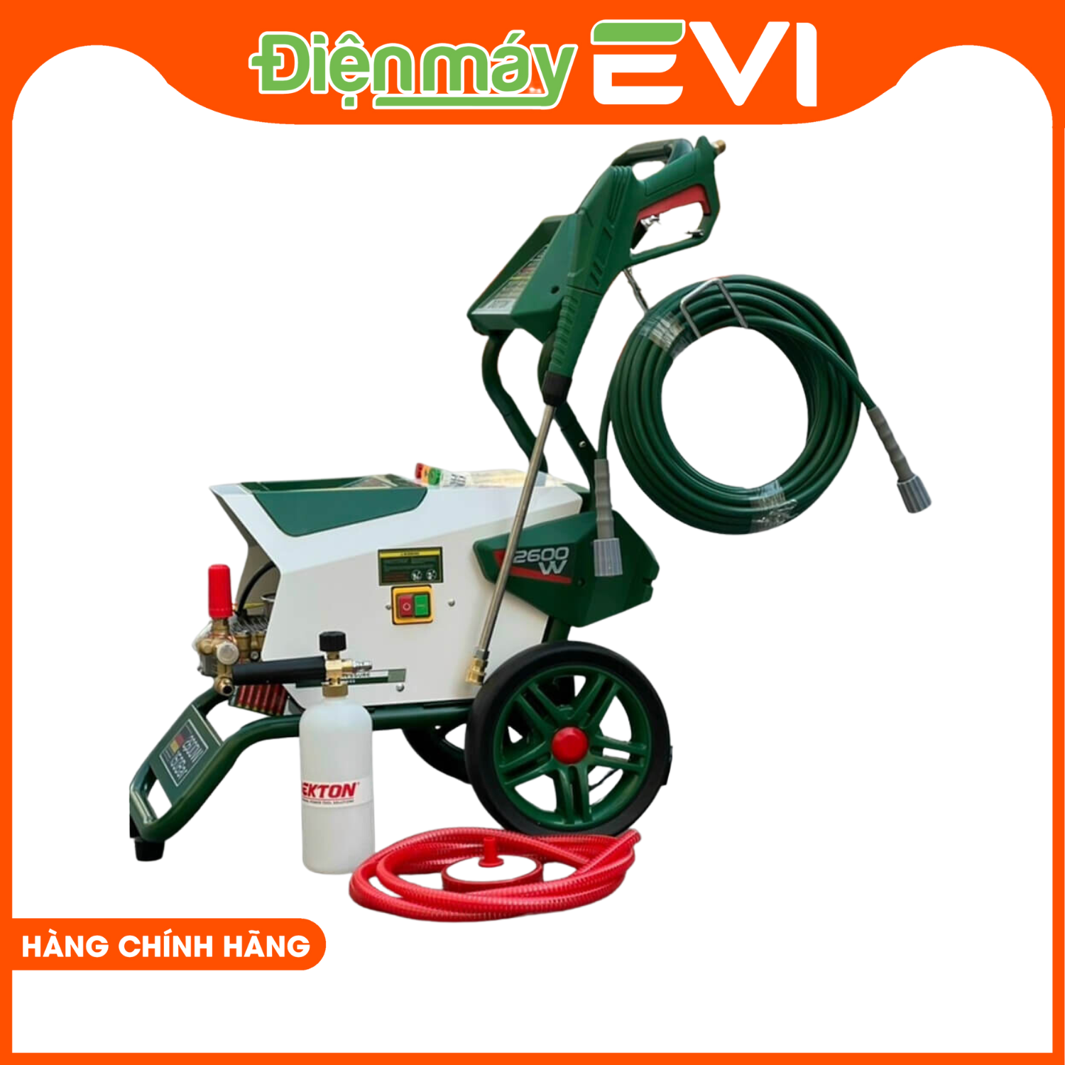 Máy rửa xe công nghiệp Dekton DK-HPW2600 Công suất 2600W đầu bơm đồng