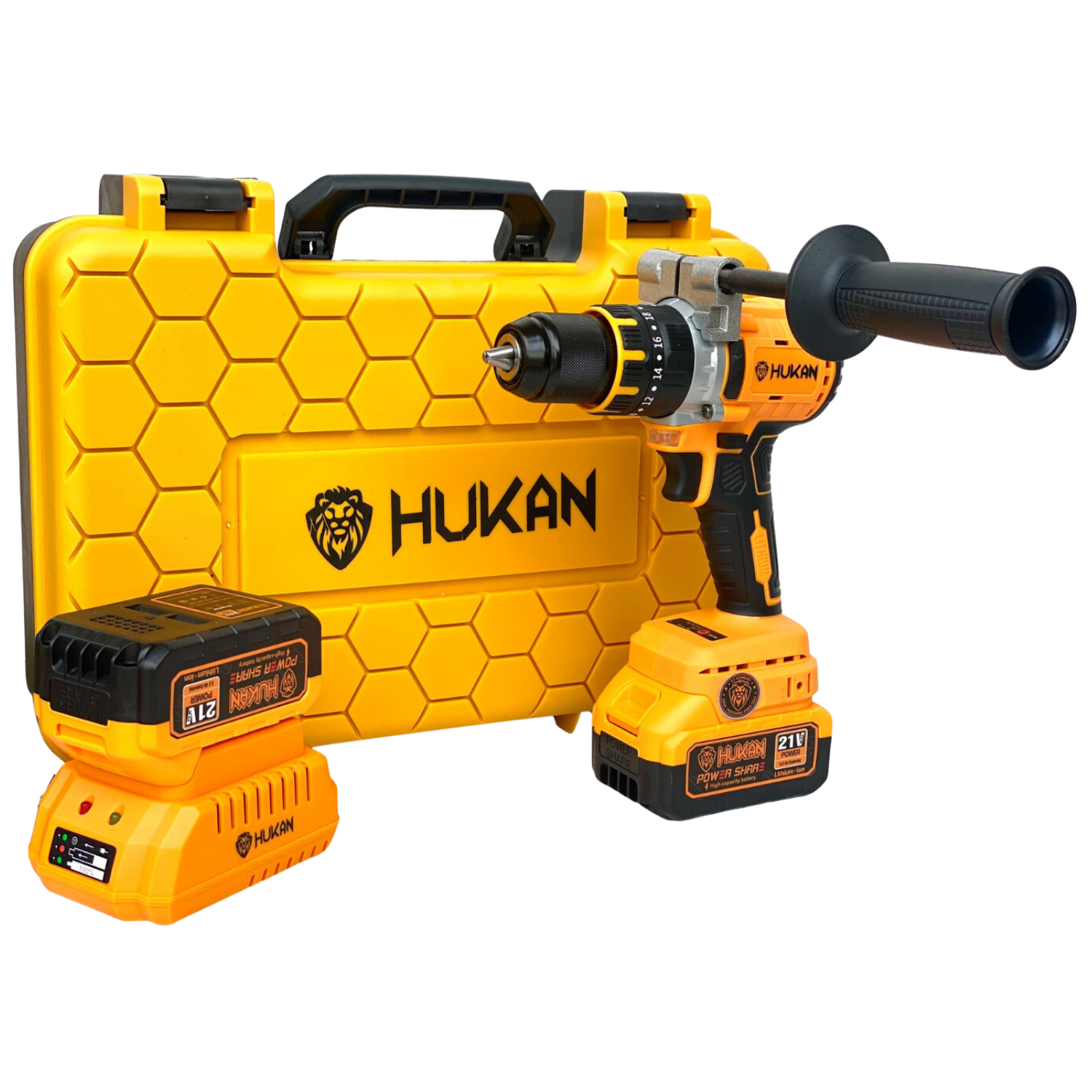 Máy khoan pin HuKan F88 ba chức năng khoan, búa, vít, lực siết 95Nm