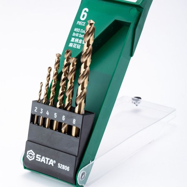 Bộ 6 mũi khoan sắt HSS Cobalt SATA 52806 – Thiết bị cầm Tay Nguyên Khuê