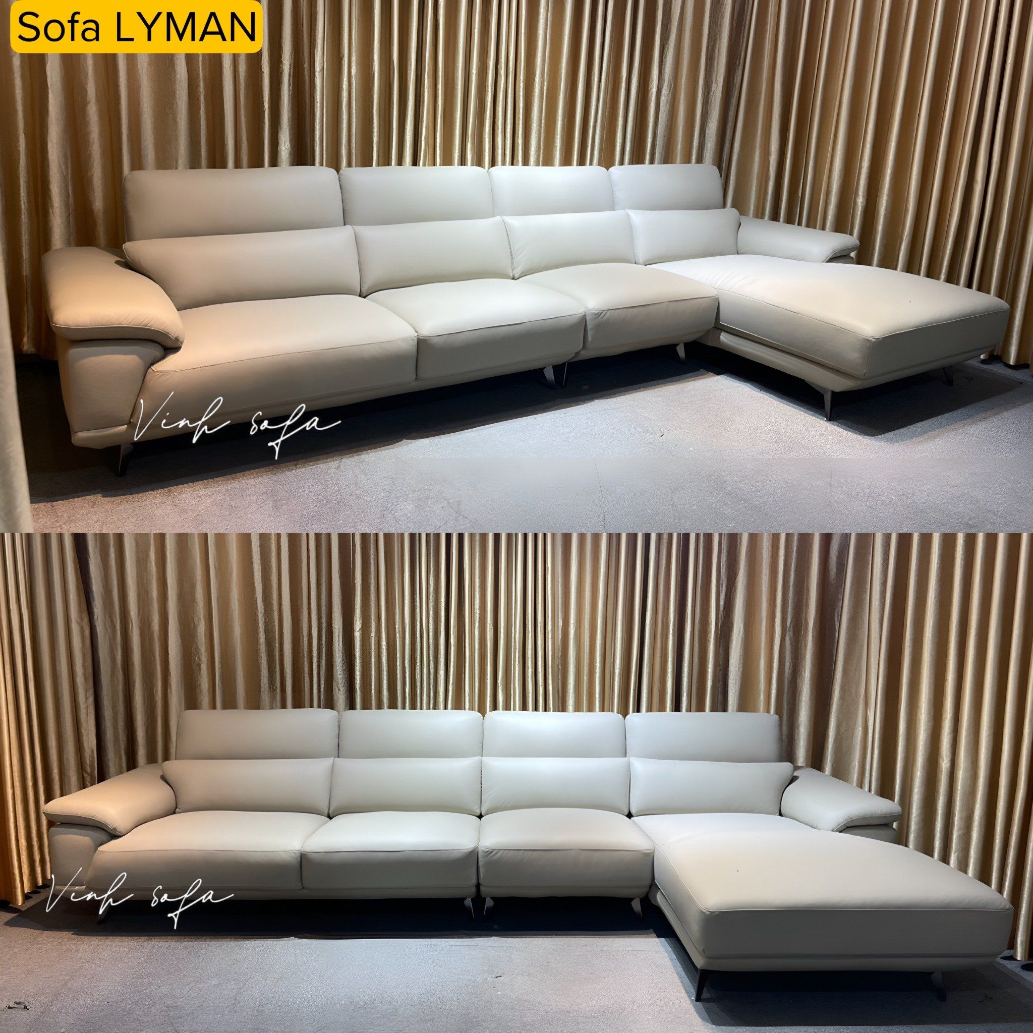 MINOTTI - Sofa văng bọc toàn bộ da bò Mastrotto Prescost – VINH SOFA