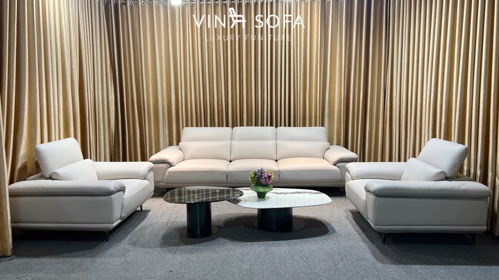 LYMAN - Bộ sofa bọc da Microfiber tẩy mực – VINH SOFA