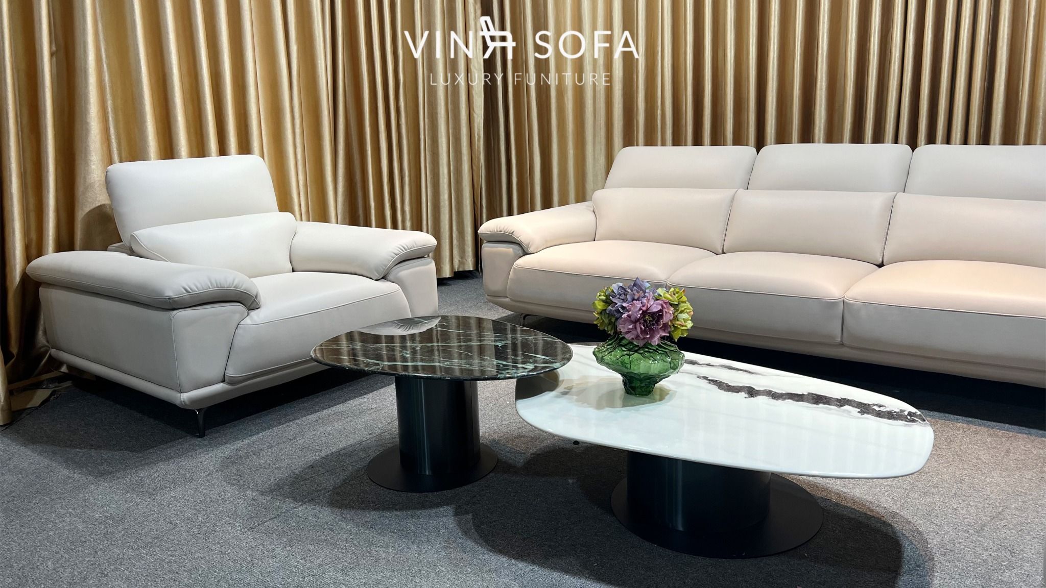 LYMAN - Bộ sofa bọc da Microfiber tẩy mực – VINH SOFA