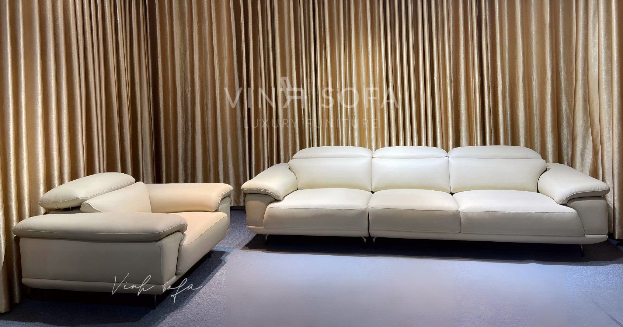 LYMAN - Bộ sofa 1,2,3 bọc da bò Linea Mastrotto thượng hạng – VINH SOFA