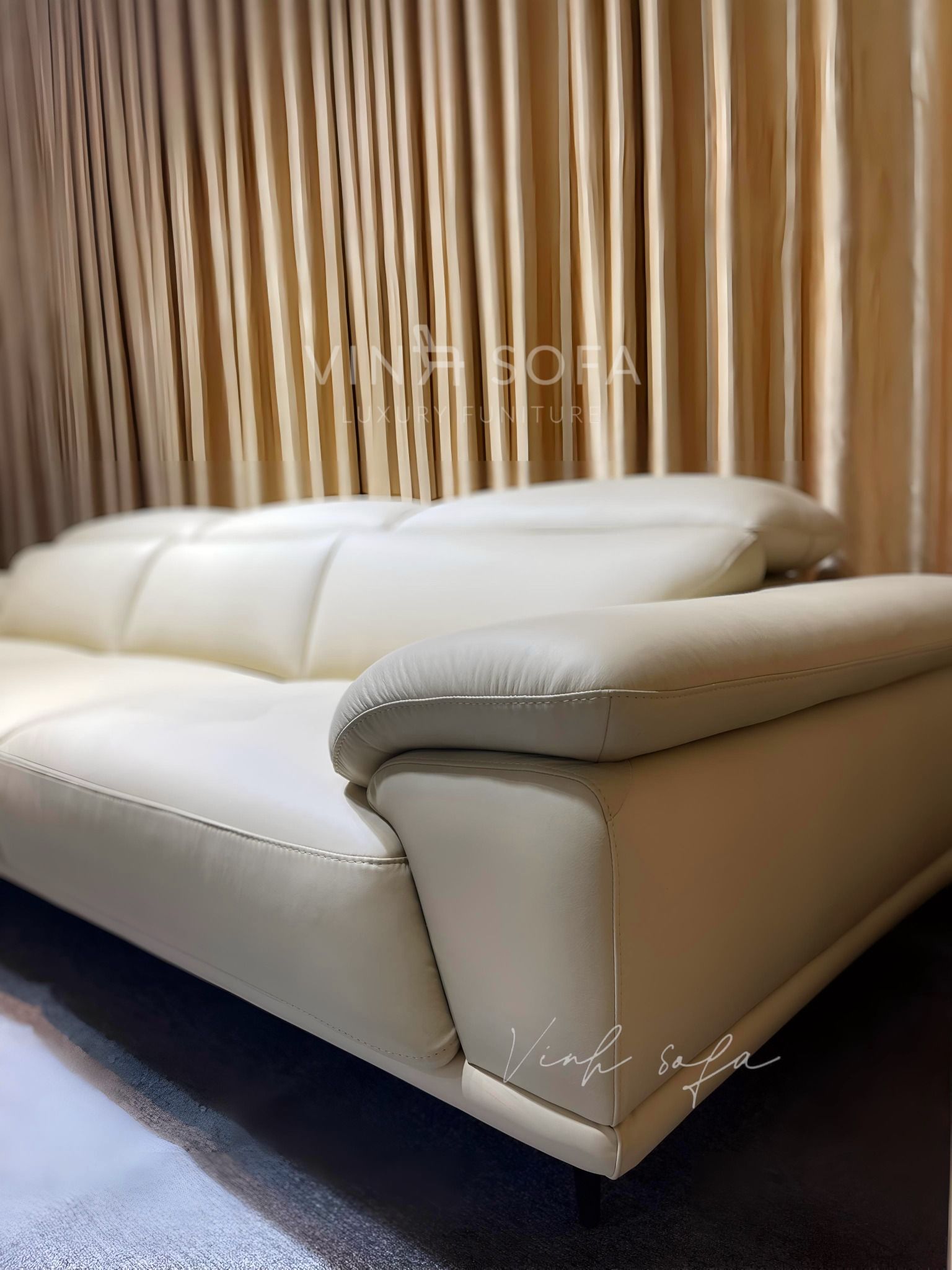 LYMAN - Bộ sofa 1,2,3 bọc da bò Linea Mastrotto thượng hạng – VINH SOFA