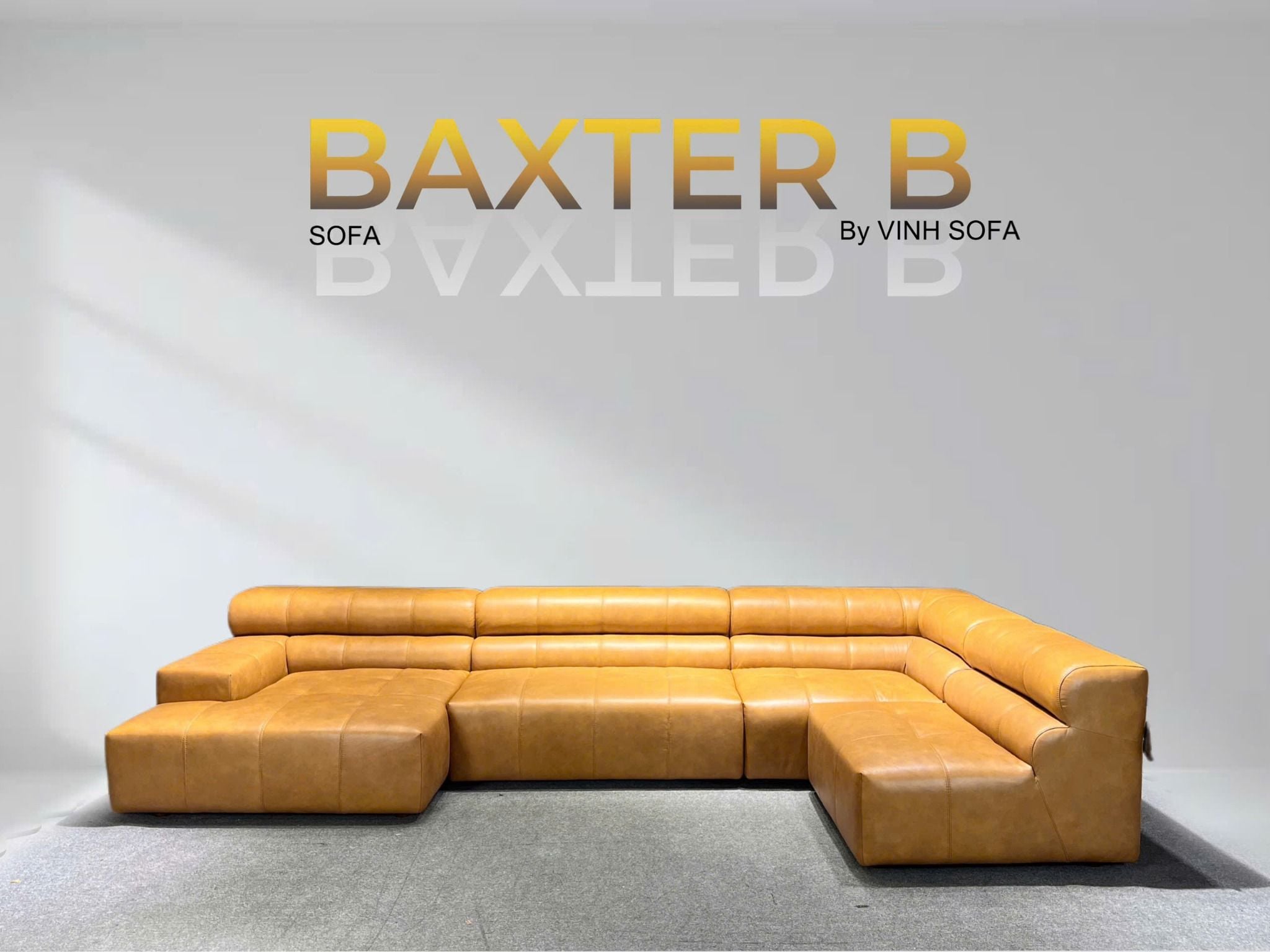 LYMAN - Sofa văng bọc da bò Mastrotto Prescott tiếp xúc bề mặt – VINH SOFA