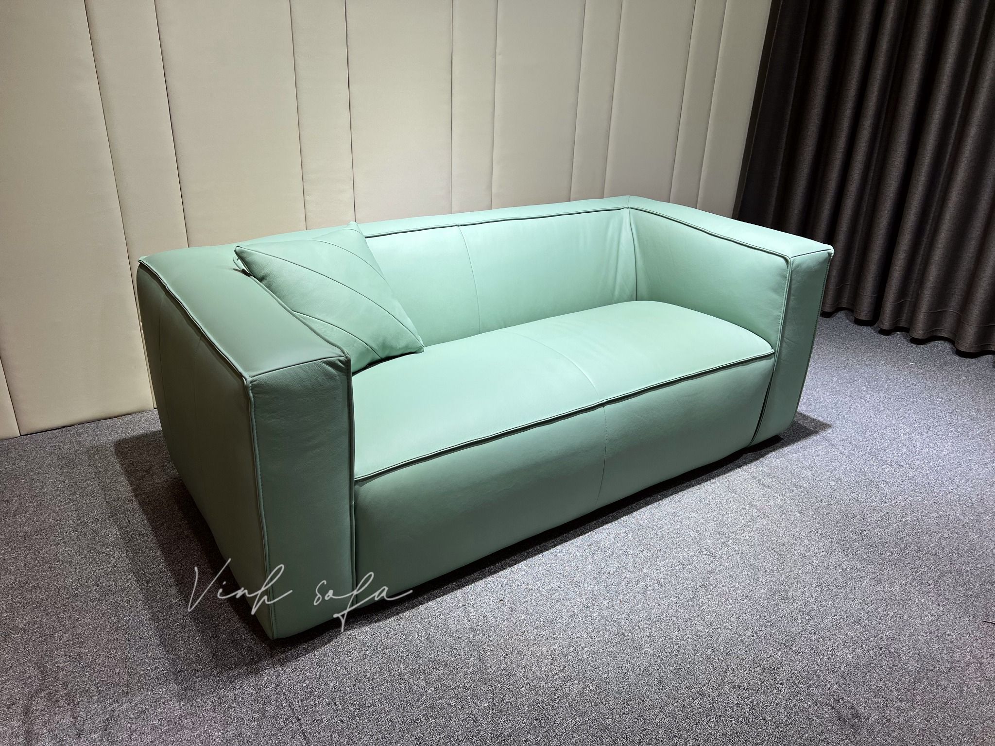 RIO - Sofa văng bọc toàn bộ da bò Mastrotto Prescott thượng hạng – VINH SOFA