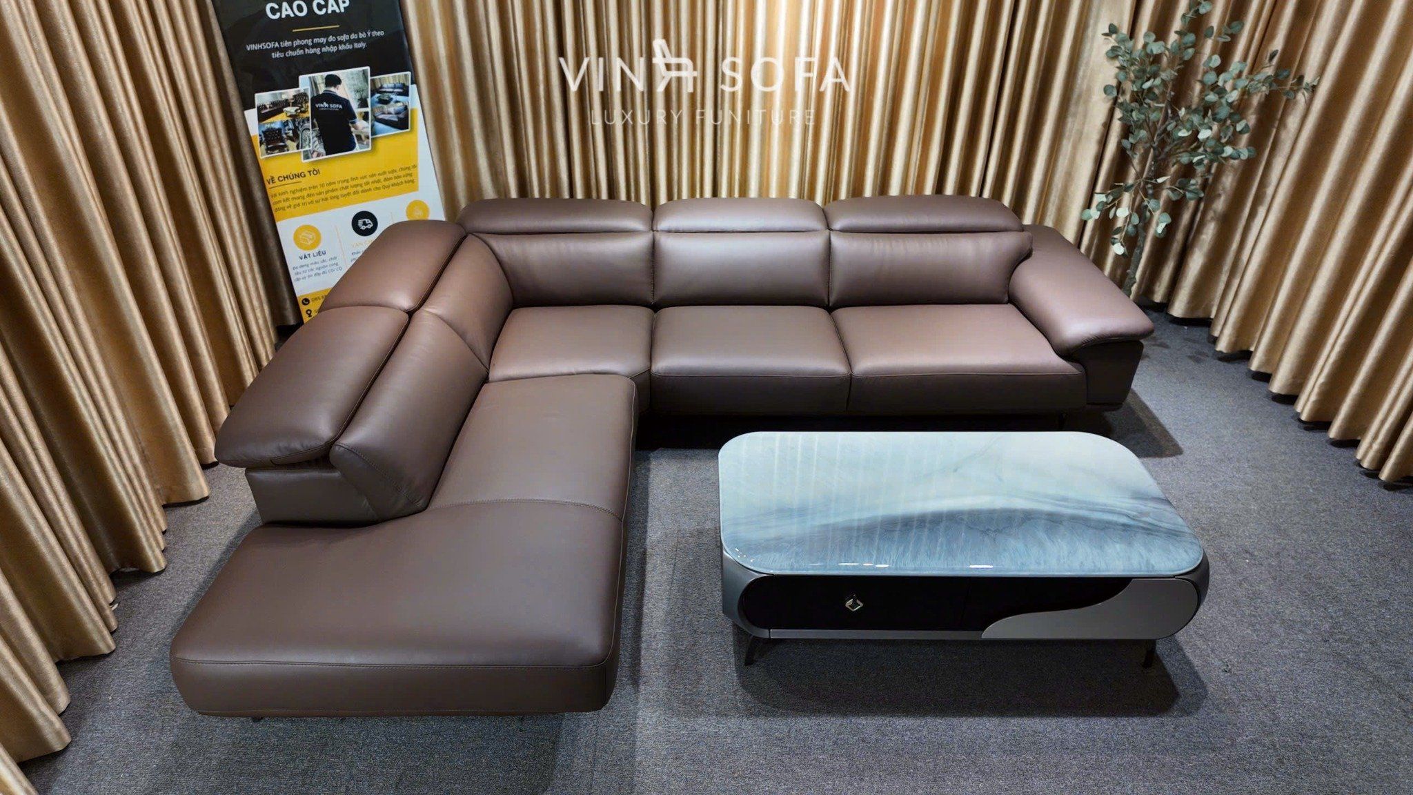 LYMAN - Sofa góc quây bọc da bò Linea Mastrotto tiếp xúc bề mặt – VINH SOFA - NỘI THẤT, SOFA CAO CẤP
