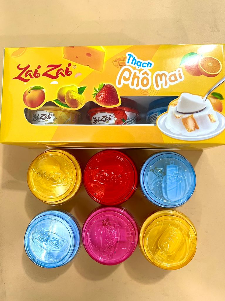 Thạch phô mai zai zai hộp 6 hũ – Lins Food Mart