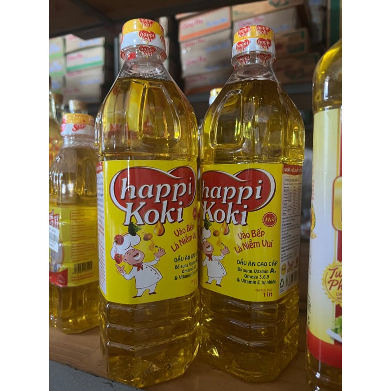 Dầu ăn Happi Koki chai 1L – Lins Food Mart